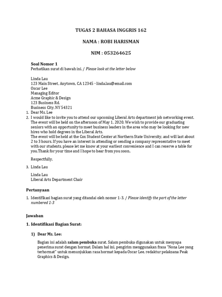 Tugas 2 Bahasa Inggris 162 | PDF