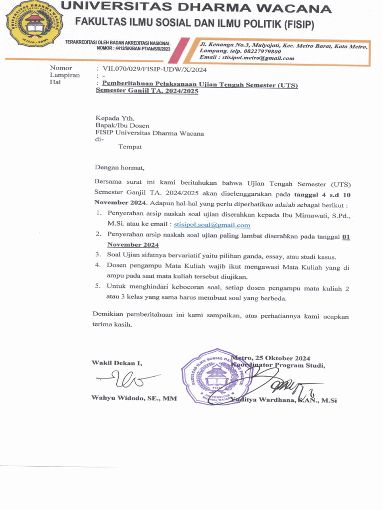 Pemberitahuan Uts | PDF