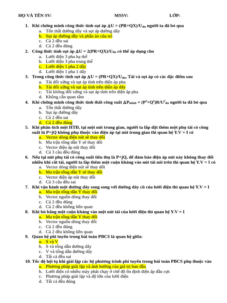 (123doc) - De-Thi-He-Thong-Dien-Nam-20192020-Co-Dap-An-Chi-Tiet | PDF