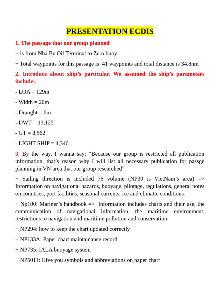 ECDIS Passage Planning Overview | PDF