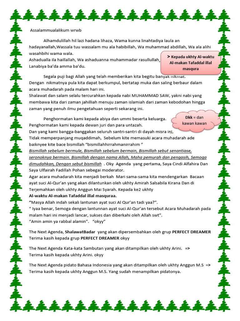 Moderator Muhadarah | PDF | Kajian Bahasa Asing | Seni