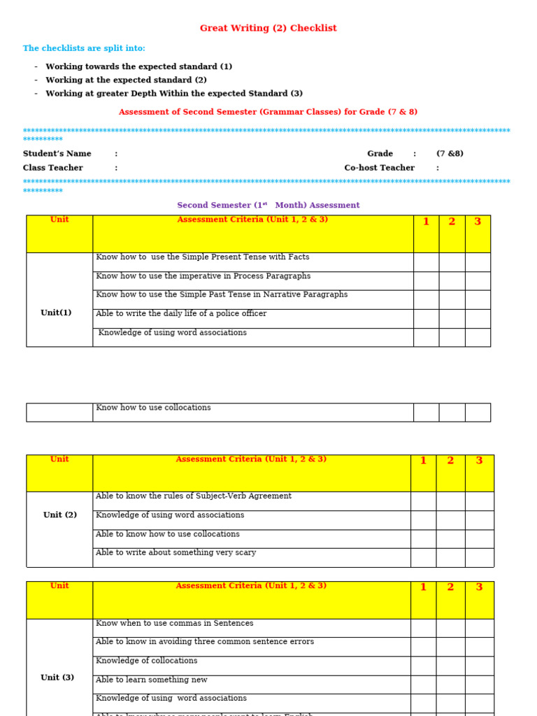 2ndsem Assessments For 1st and 2nd 7-8 | PDF | Procedural Knowledge | Word