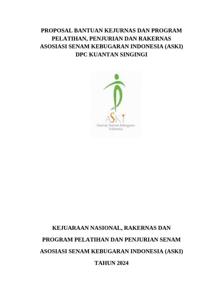 Proposal Bantuan Program Pelatihan | PDF | Karier & Perkembangan