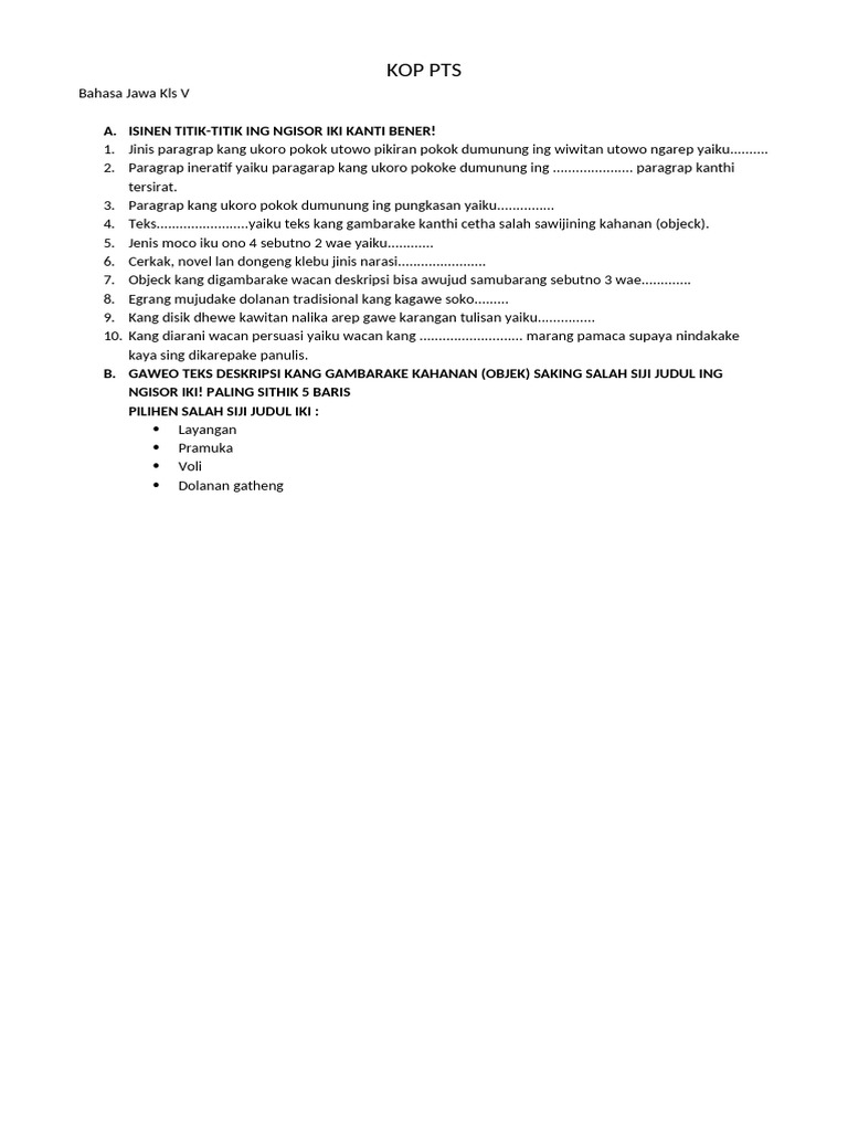 PTS Jawa Kls V | PDF