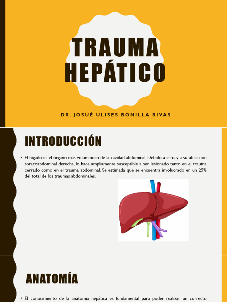 Trauma Hepático Esplénico | PDF | Bazo | Hígado
