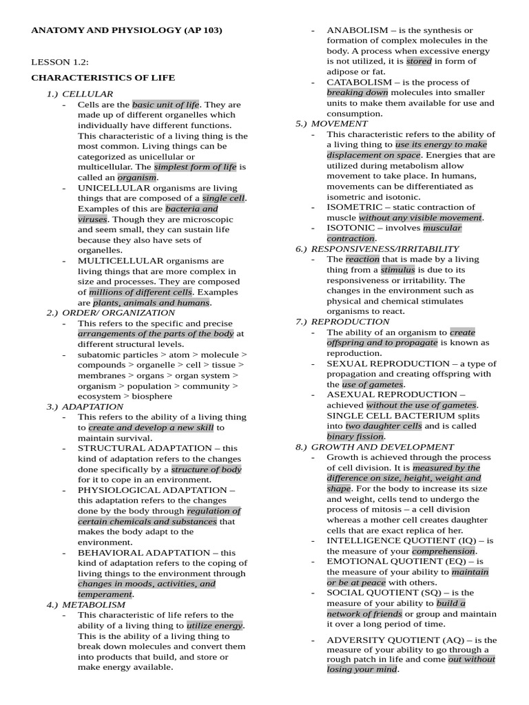 ANAPHY | PDF | Mitosis | Meiosis