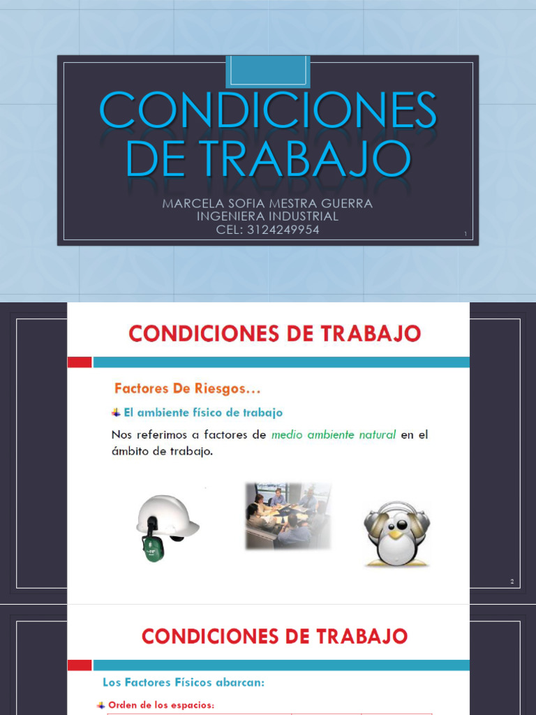 Condiciones de Trabajo | PDF