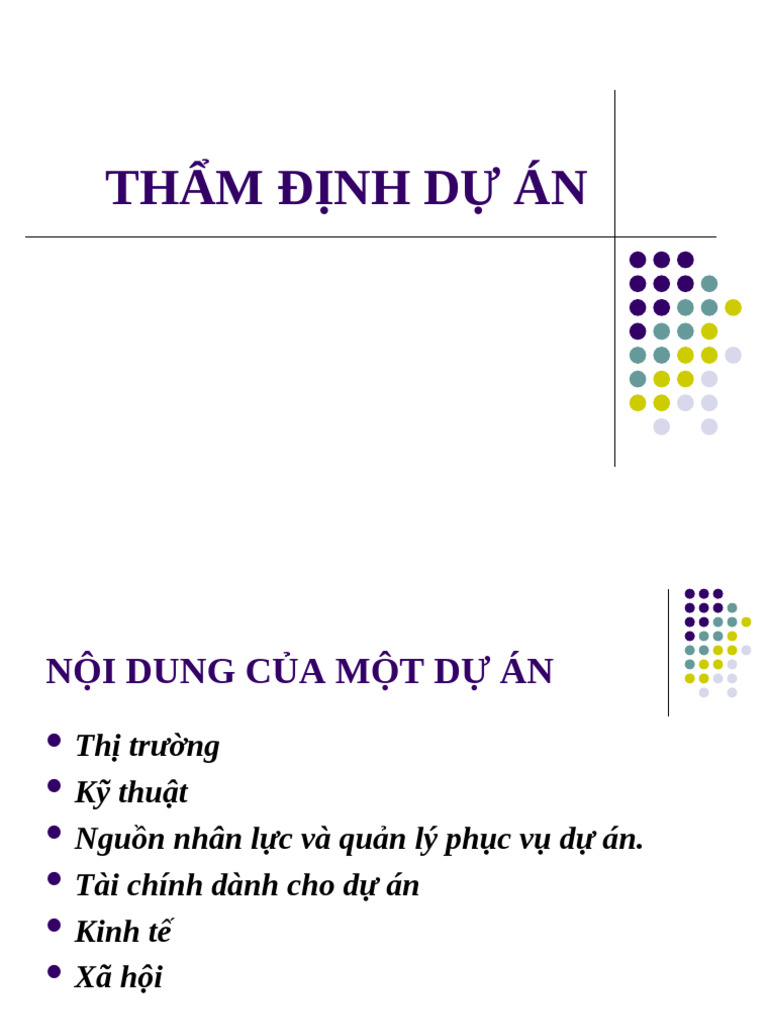 Tham Dinh Du An | PDF