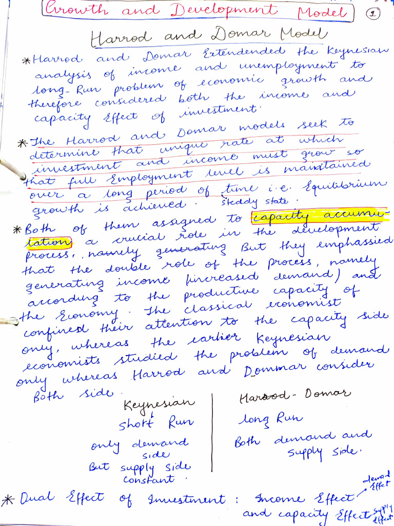 Growth and Development Notes | PDF | Economic Theories | John Maynard ...