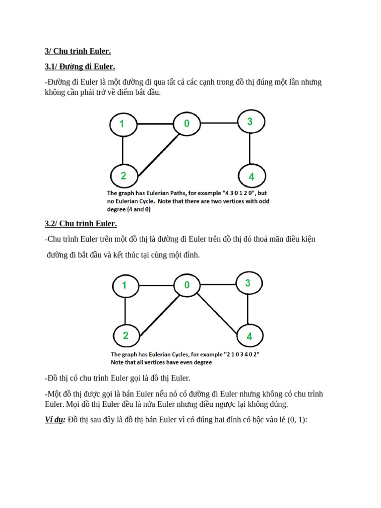 Chu Trình Và Đư NG Đi Euler | PDF