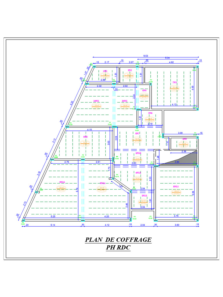 Plans de Coffrage et Fondation RDC | PDF