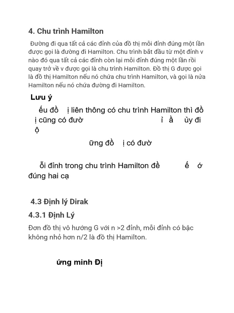 4 Chu Trình Hamilton | PDF