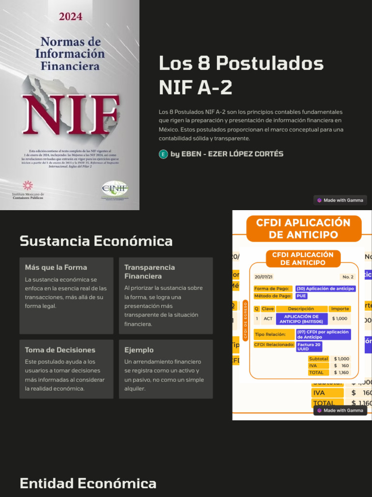 Los-8-Postulados-NIF-A-2 | PDF | Contabilidad | Valoración (Finanzas)