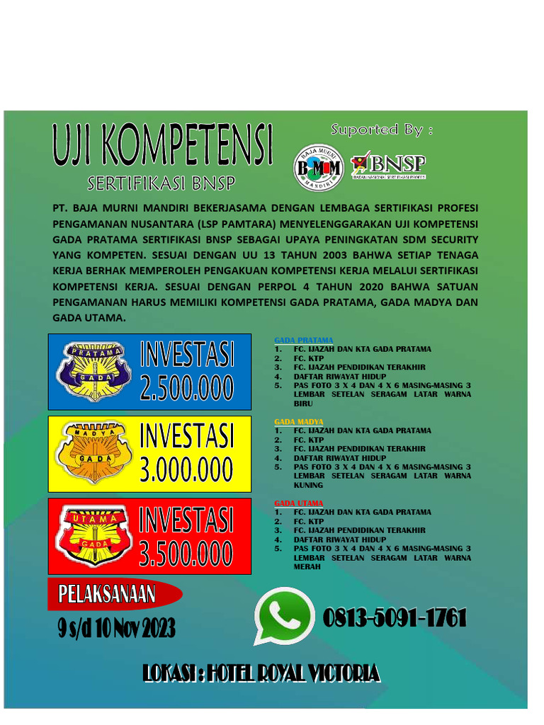 Brosur Uji Kompetensi | PDF