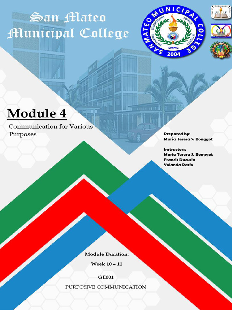 GE001 Module 4 Communication For Various Purposes | PDF | Public ...
