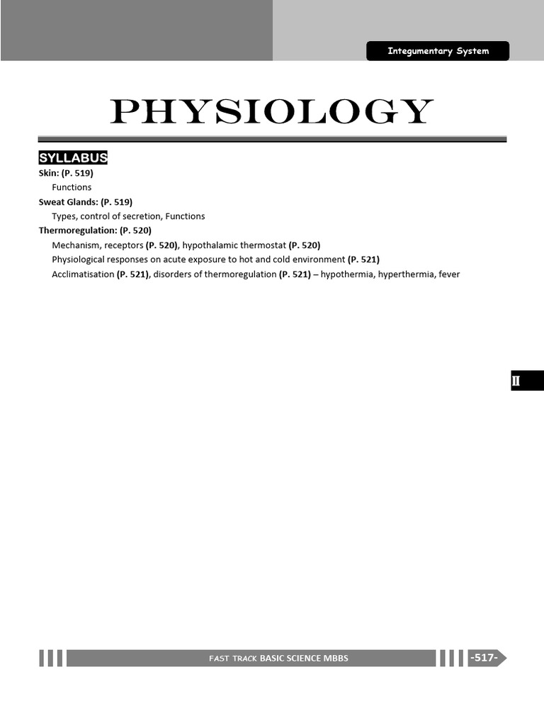 6 Physiology Final edited PDF Perspiration Thermoregulation