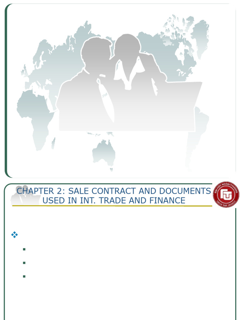 C2. Sale Contract and Docs in Trade Finance | PDF | Negotiable Instrument | Bill Of Lading