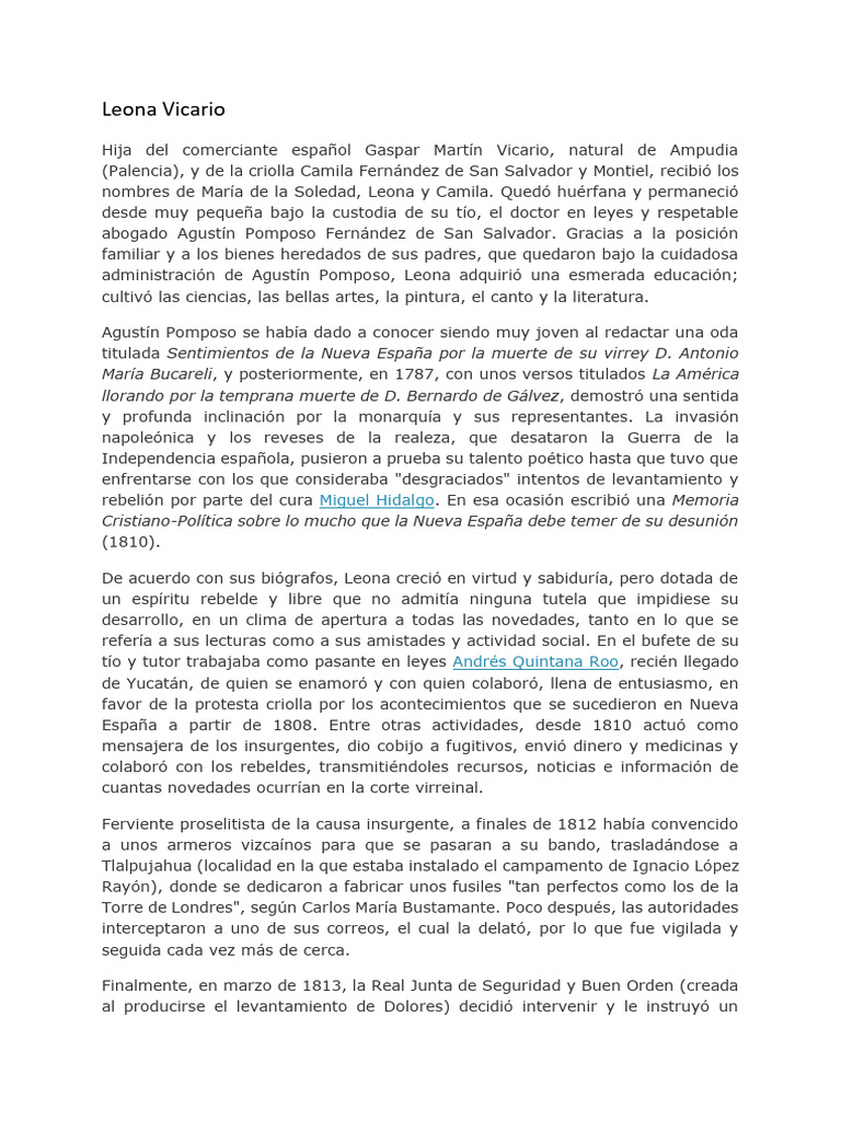 Leona Vicario | PDF