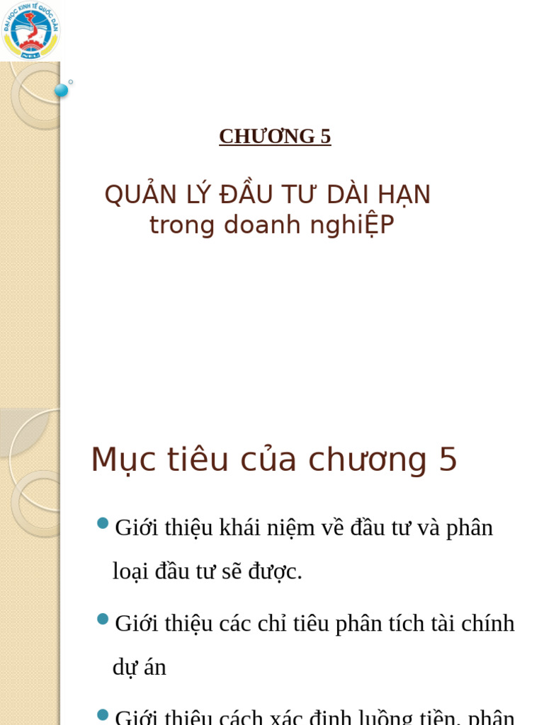 CH - NG 5 - Qu - N L - U T - Dài H - N Trong Doanh Nghi - P | PDF