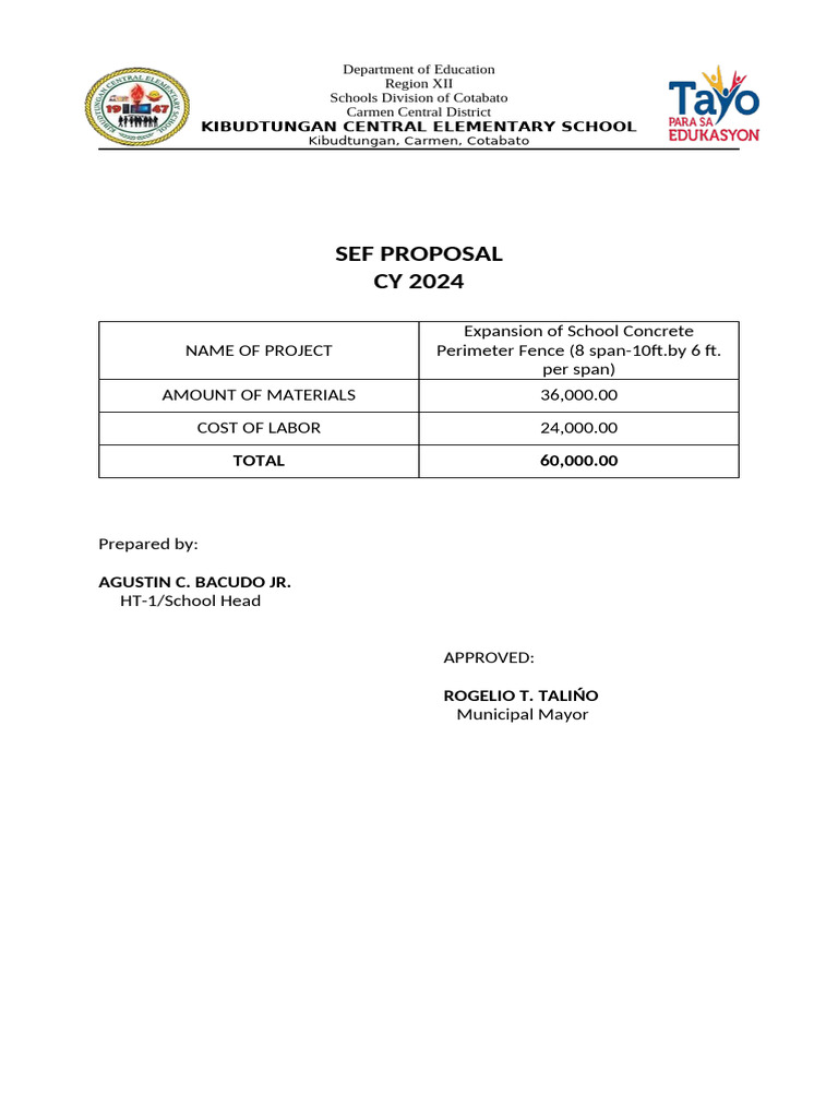 SEF PROPOSAL 2024 | PDF