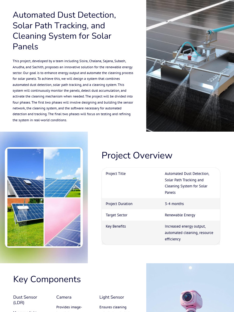 Automated Dust Detection Solar Path Tracking and Cleaning System For ...