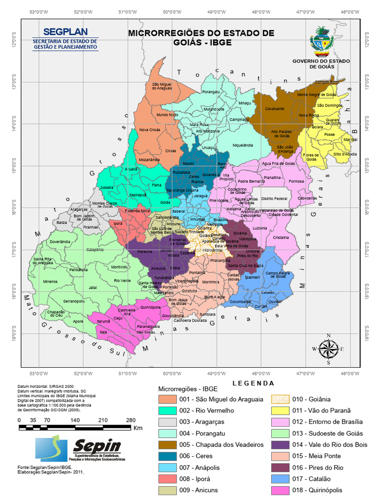 Microrregioes Do Estado de Goias Ibge | PDF