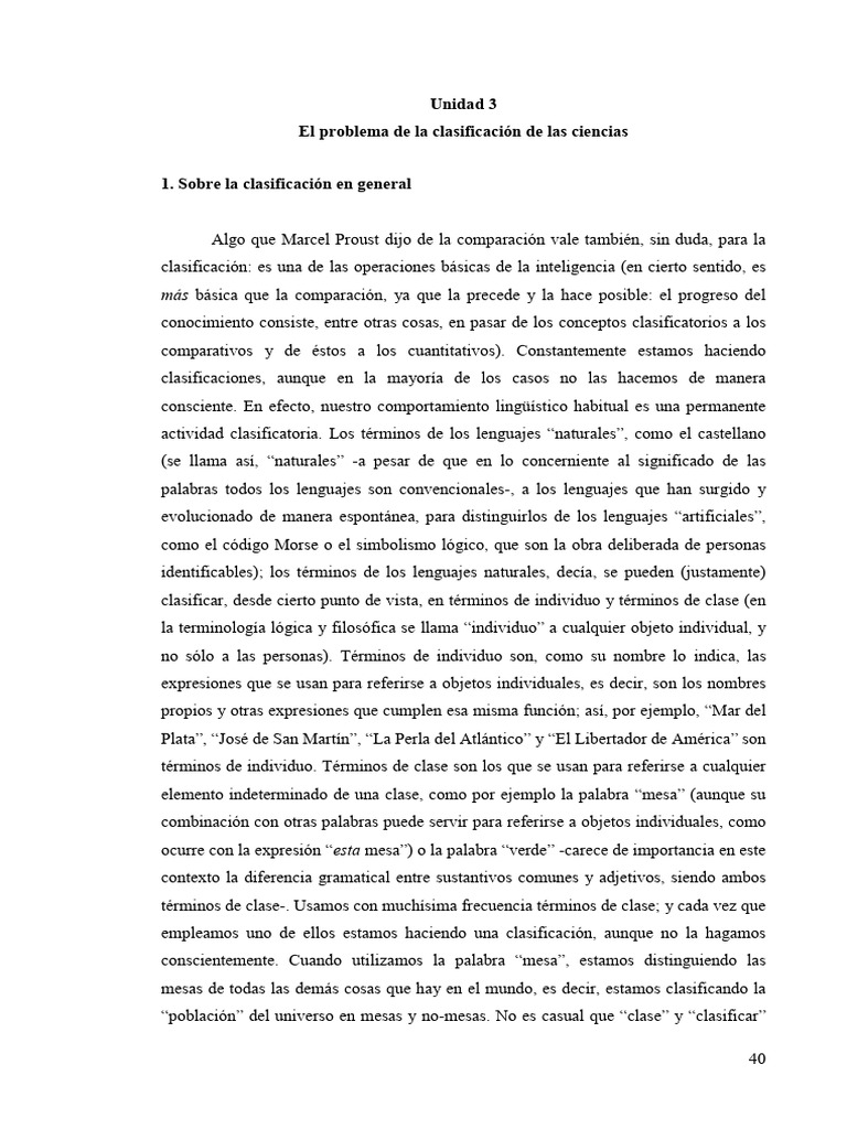 Unidad 3. La clasificación de las ciencias | PDF | Empirismo | Science
