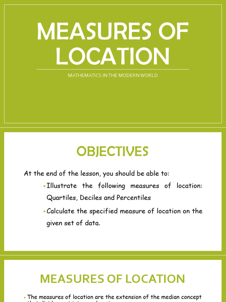 Understanding Measures of Location | PDF | Percentile | Quartile