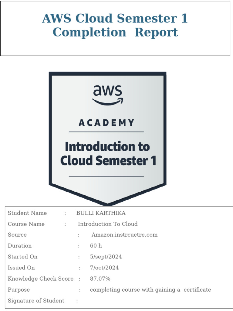 Report of Aws1 | PDF | Cloud Computing | Amazon Web Services