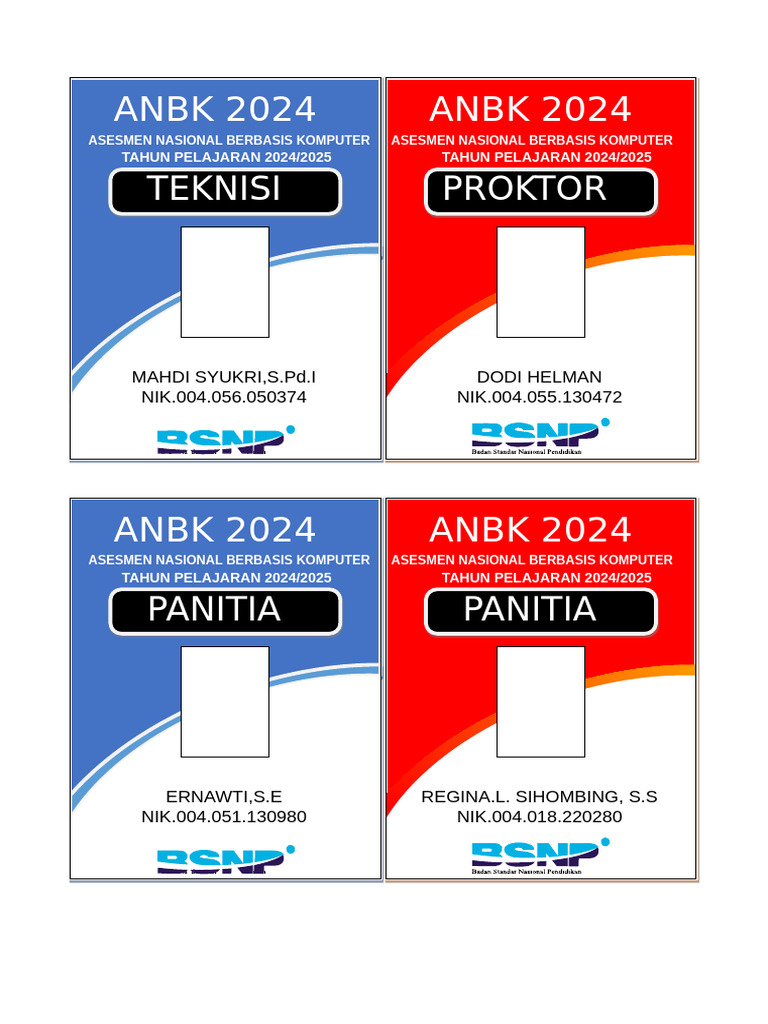 ID Card Teknisi Anbk Model Terbaru - WWW - Kherysuryawan.id (1) | PDF