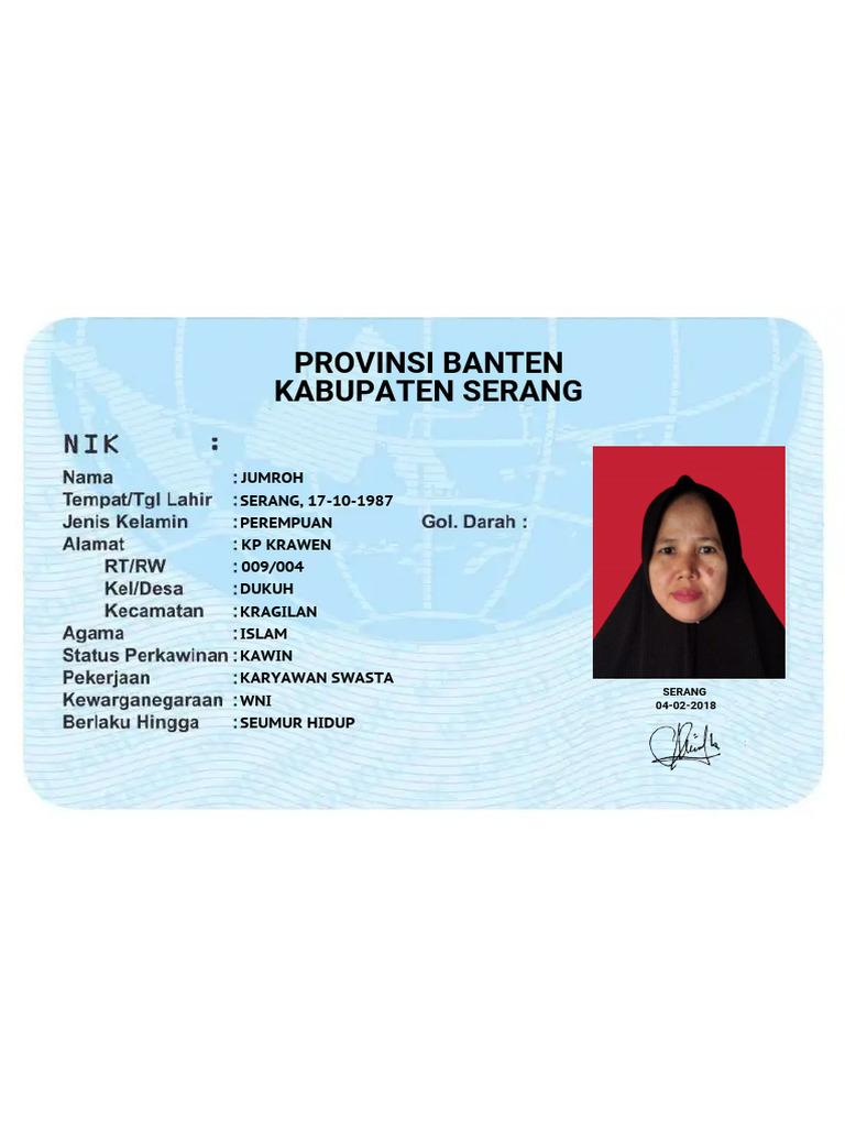 Format KTP Kosong Untuk Edit 0 | PDF