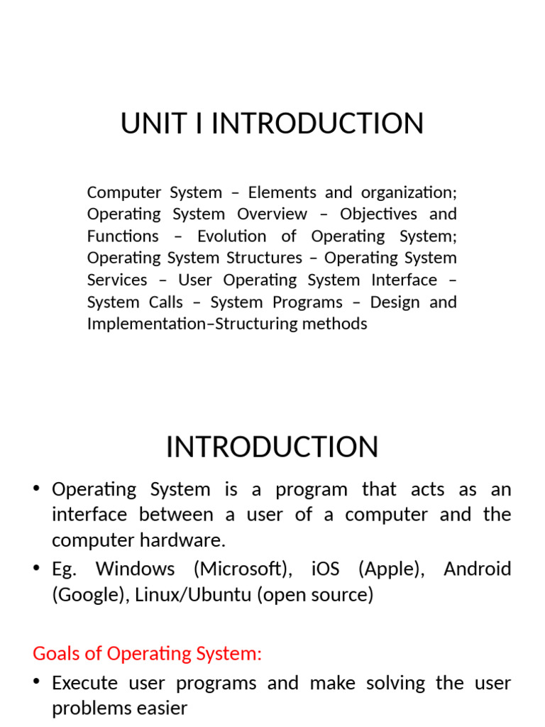 Unit 1 Os | PDF | Computers