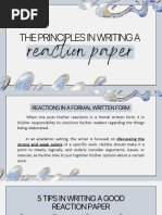 Guidelines For Writing A Reaction Paper For The Video - PROJECT | PDF ...