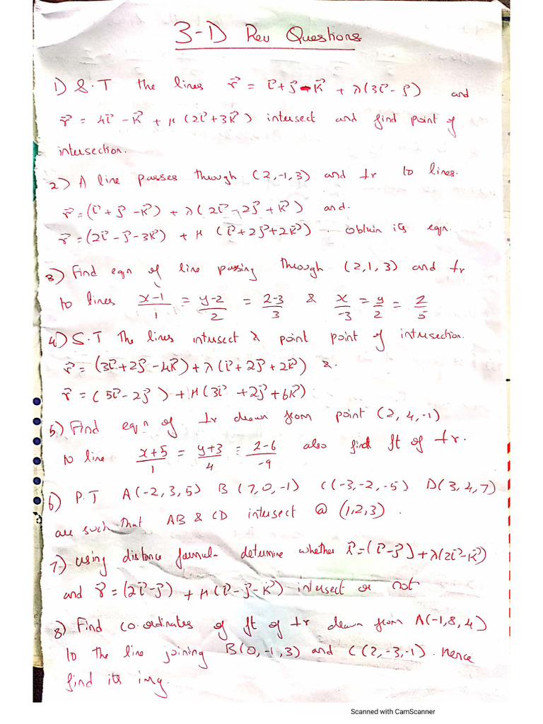 3d Revision Questions | PDF