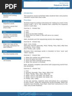 Sequence Words Worksheet | PDF