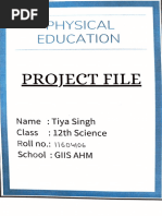 Physical Education Project Cover Page 1 | PDF