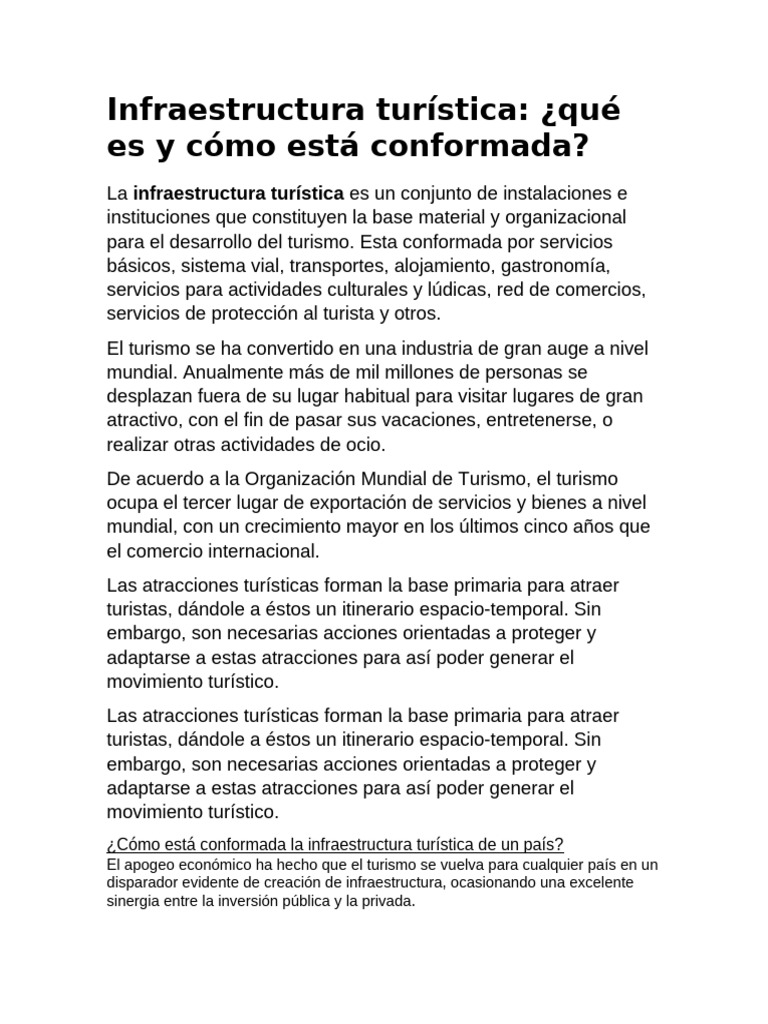 Infraestructura Turística - 121359 | PDF | Turismo | México