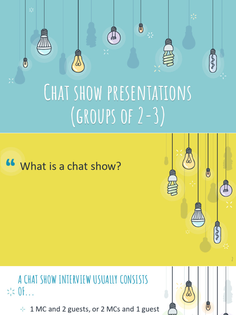 Chat Show Presentation Guide | PDF | Language Arts & Discipline | Art