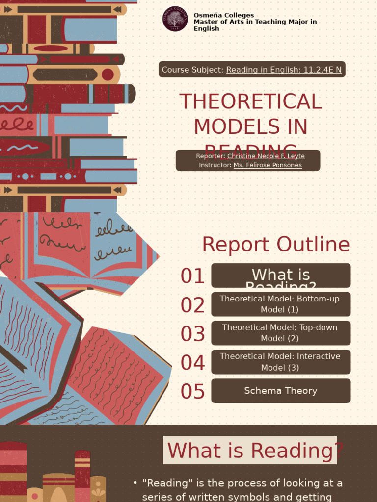 Theoretical Models in Reading Report Leyte - CN | PDF | Schema ...