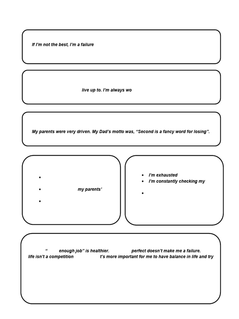 Modifying Perfectionist Assumptions | PDF | Self-Improvement