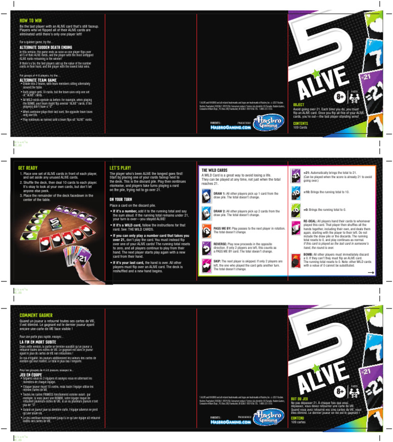 5 Alive Card Game Instructions | PDF