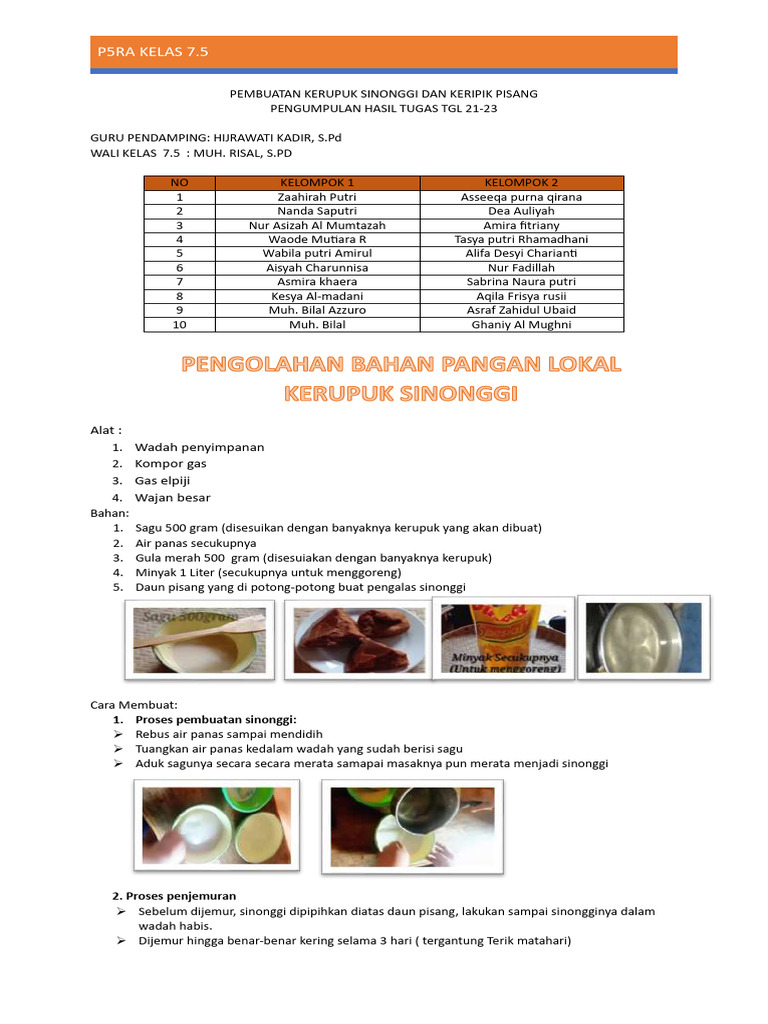 Pelaksanaan p5 Dan p5ra Tahap 3 Kelas 7.5 | PDF