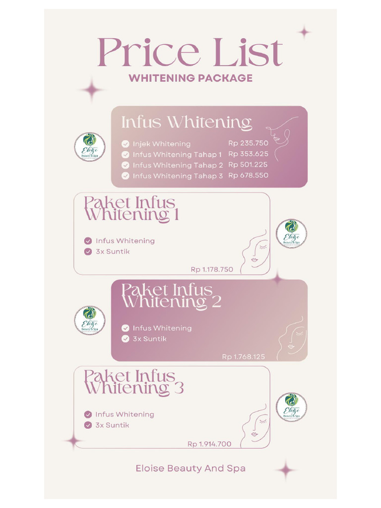 Pricelist Whitening 2,5% | PDF