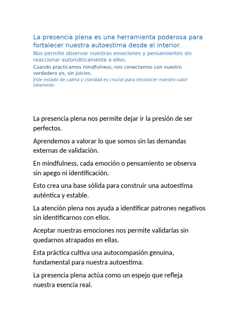La Presencia Plena Es Una Herramienta Poderosa para Fortalecer Nuestra ...