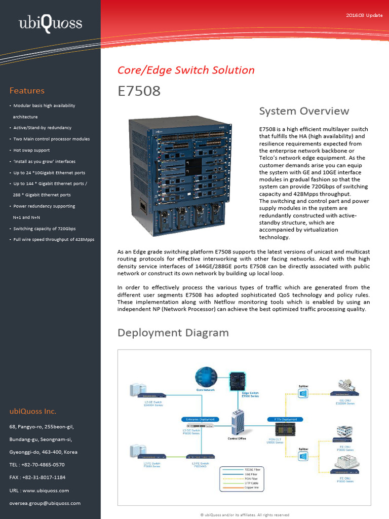 25 3. Datasheet Switches Core Edge E7508 | PDF | Computer Network | Network Switch