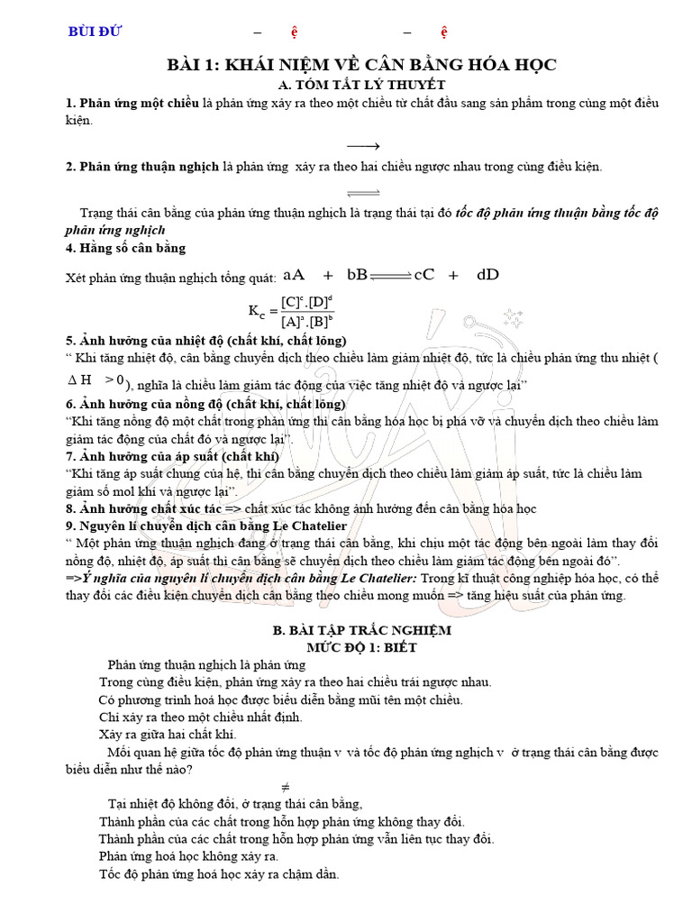 On Tap GK1 - Long - Bai 1-5 | PDF