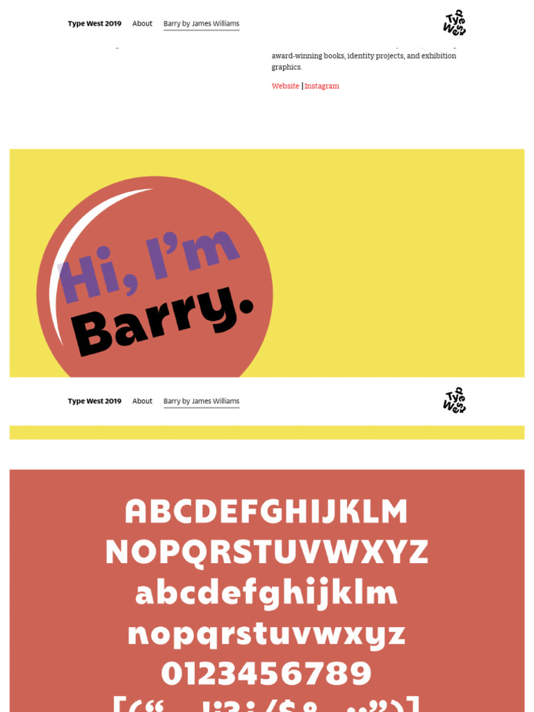 Barry Sans Bold Typeface Overview | PDF