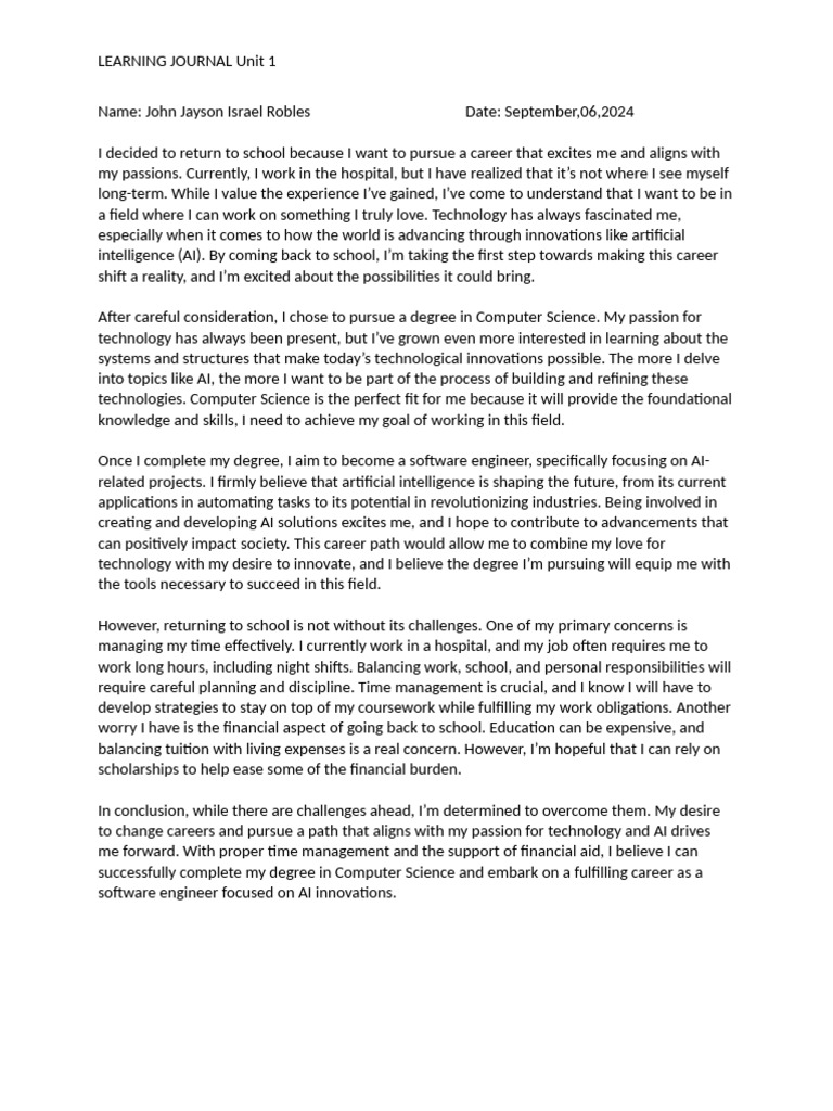 Learning Journal Unit 1 | PDF | Artificial Intelligence | Intelligence ... Learning Journal Unit 1 | PDF | Artificial Intelligence | Intelligence ...