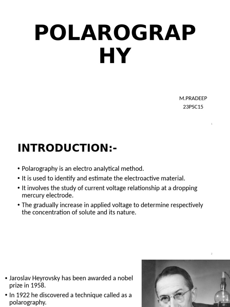 Polarography 23PSC15 | PDF | Diffusion | Cathode