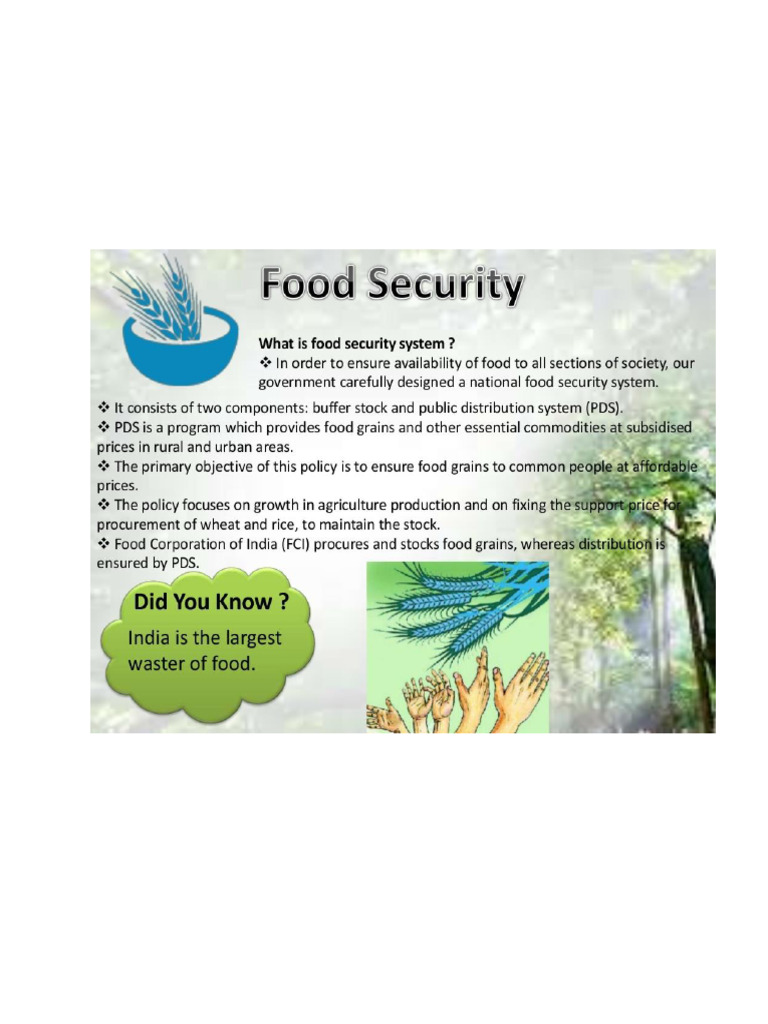 food security notes | PDF